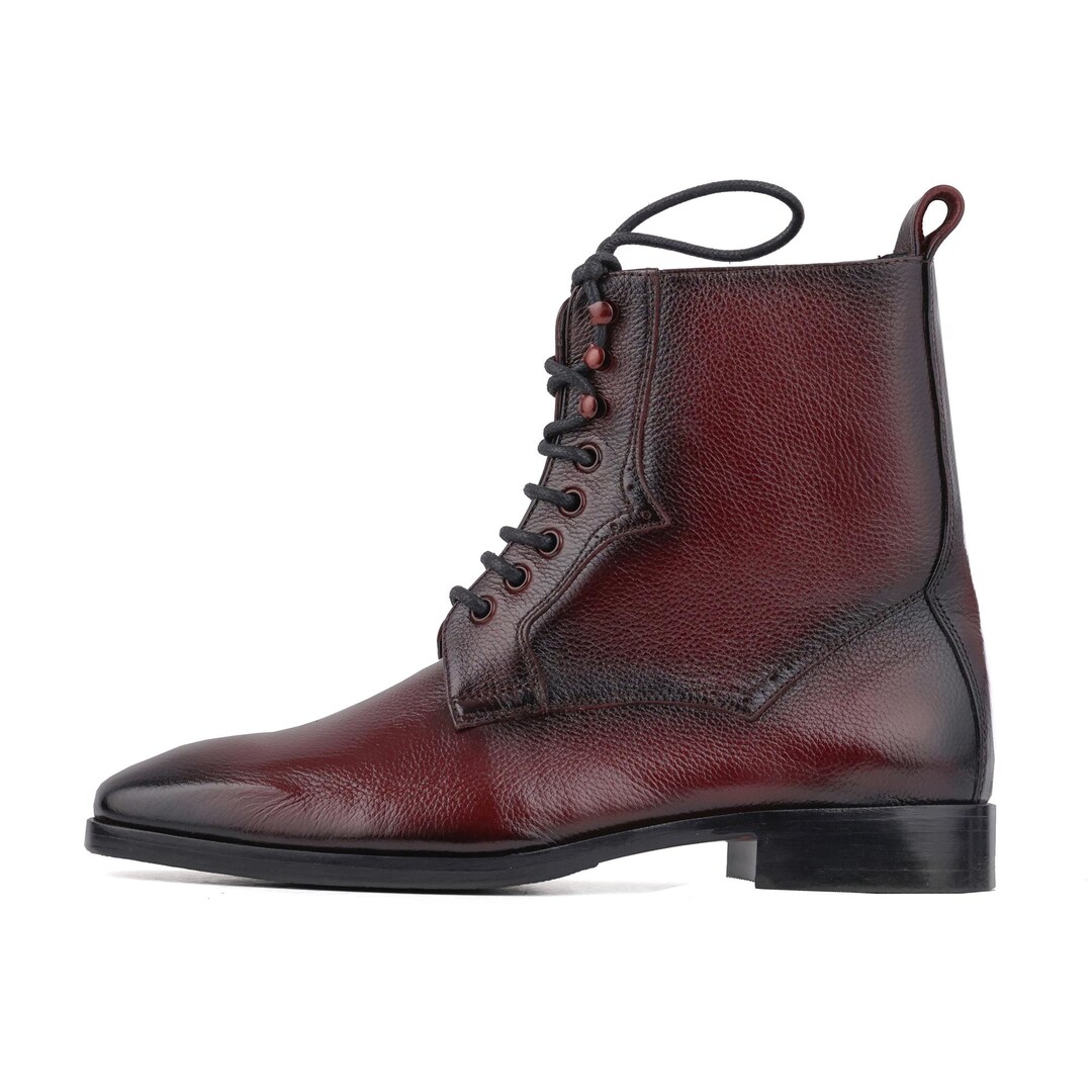 Genuine Leather Handmade Long Boots Men - Hawthorn - VV233 - Etsy