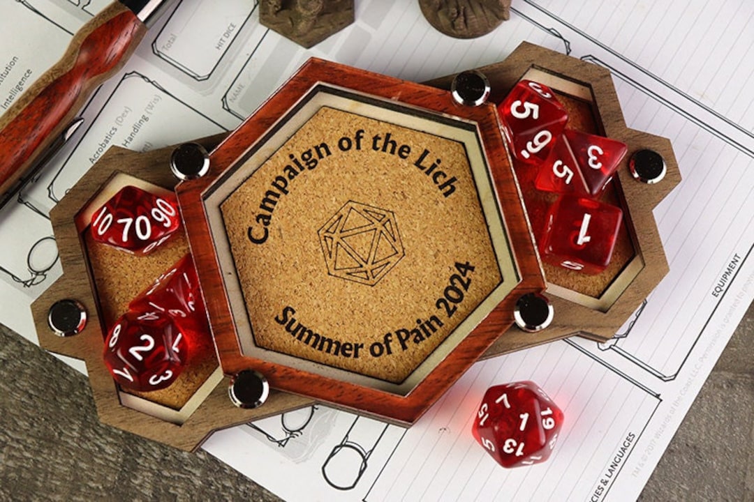 Personalized Dice Roller and Tray for Dnd - Etsy