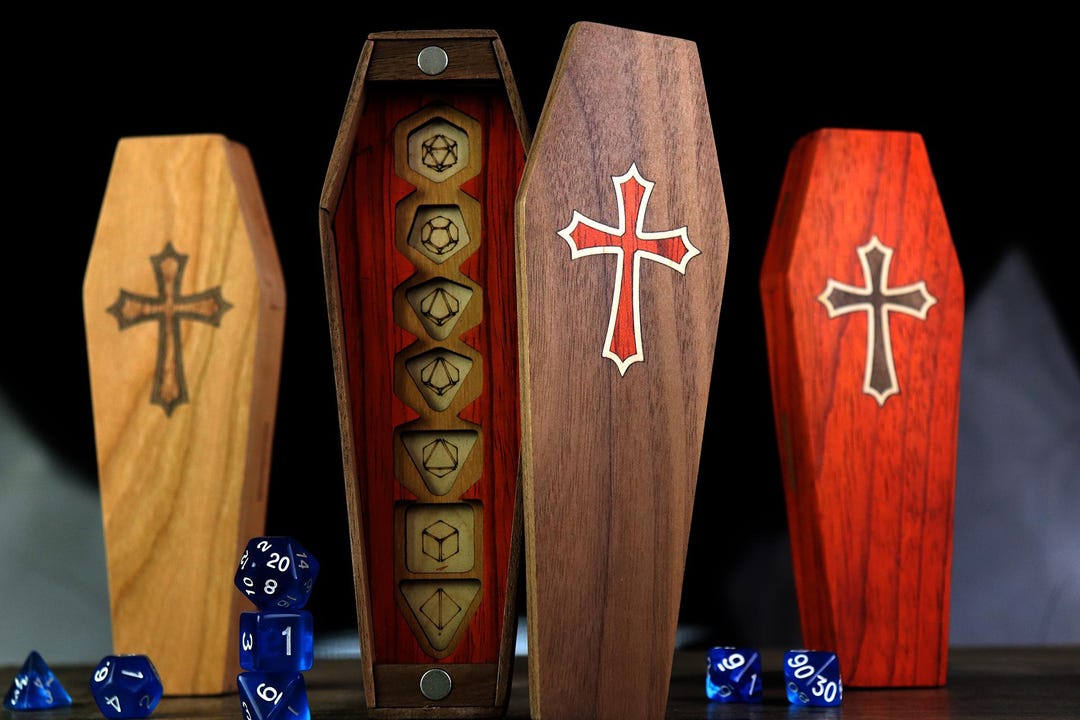 Dice Coffin - Polyhedral Storage for the Halloween Themed Dice Enthusiast. - Etsy
