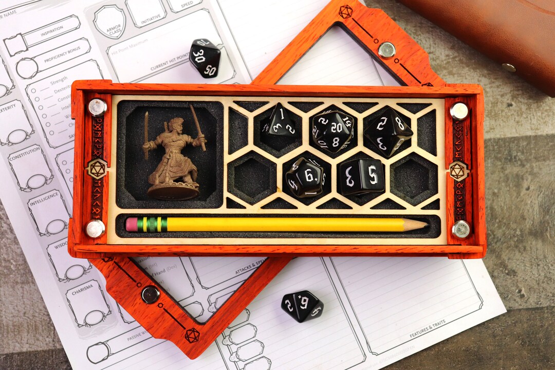 Dice Vault for Dungeons and Dragons Padauk Hardwood Dice Box - Etsy