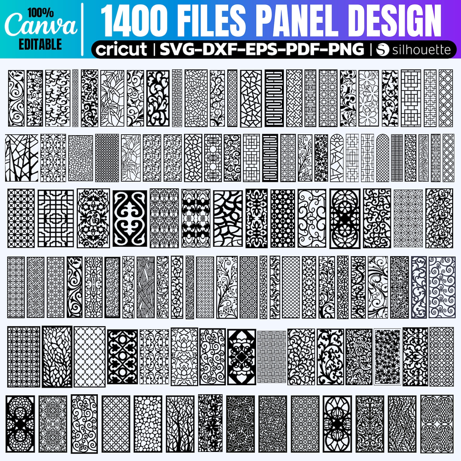 Laser Cut Panel Designs: 1400 SVG, CNC Files (digital Download) - Etsy