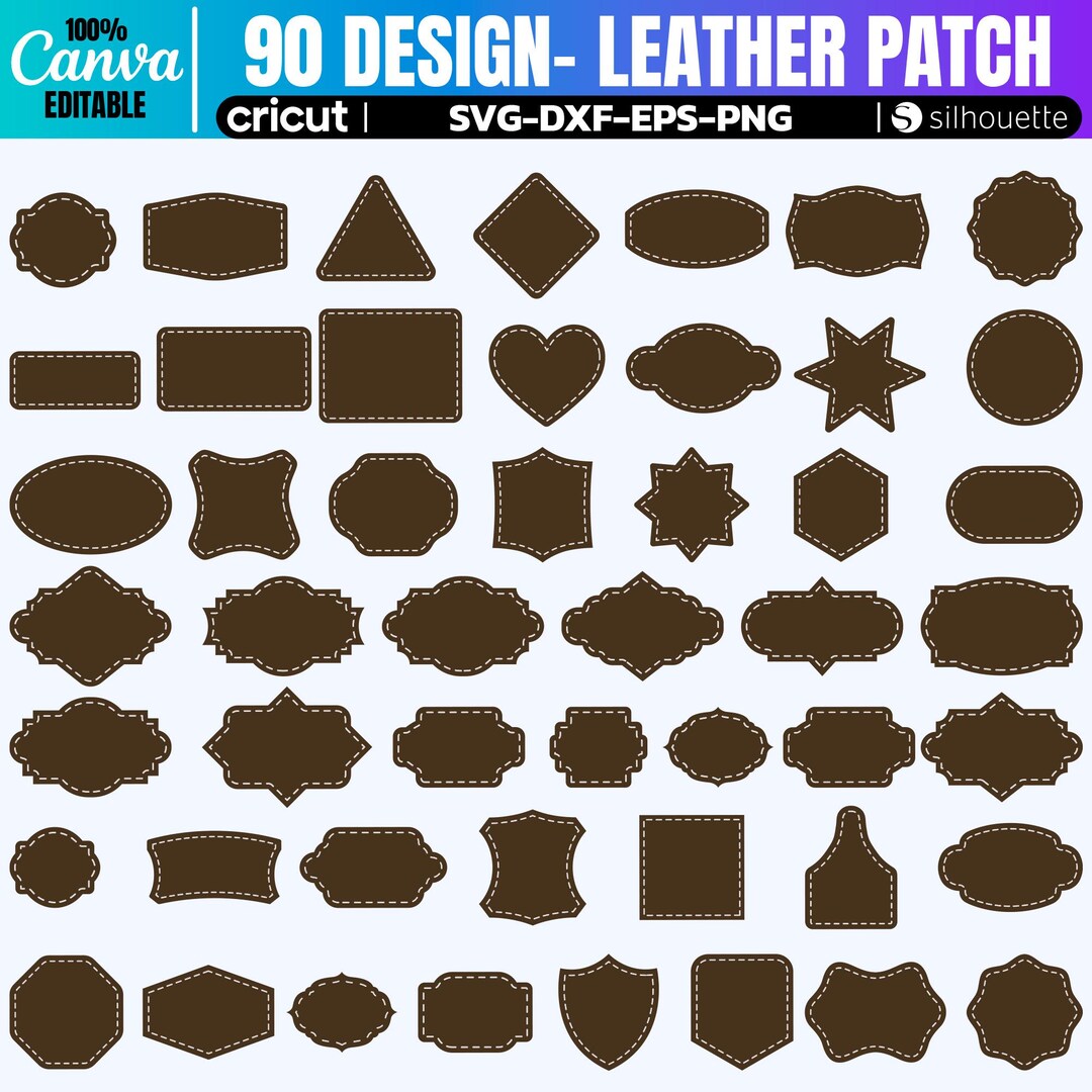 Leather Patch Cut File, Leather Patch Svg, Custom Leather Patch Hat ...