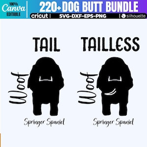 Dog Butt Silhouette SVG Bundle: Dog Breed Cut Files (digital Download ...