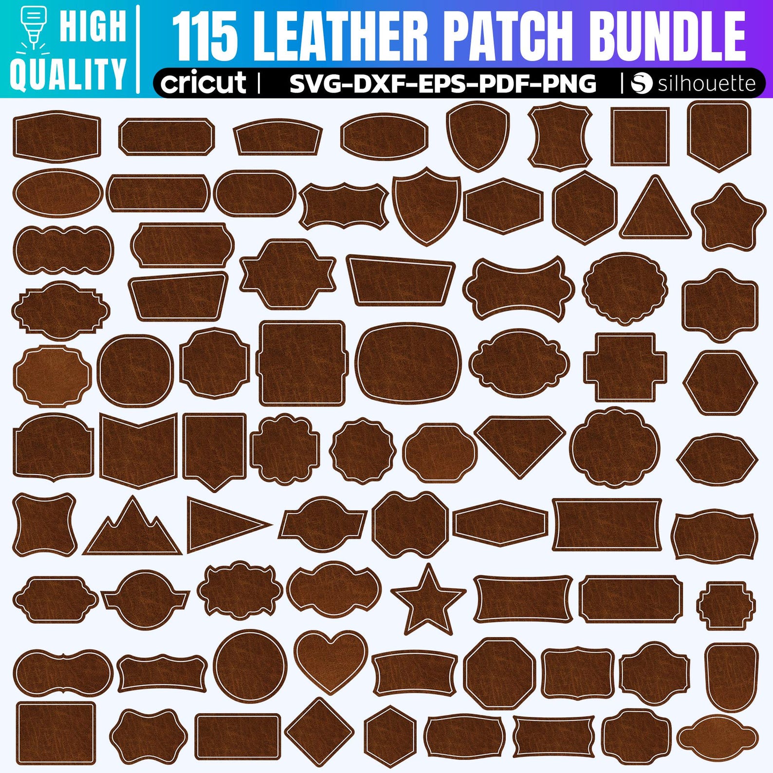 Leather Patch SVG Bundle: 115 Hat Patch Designs (digital Download) - Etsy