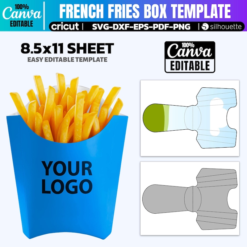 French Fry Box - Etsy