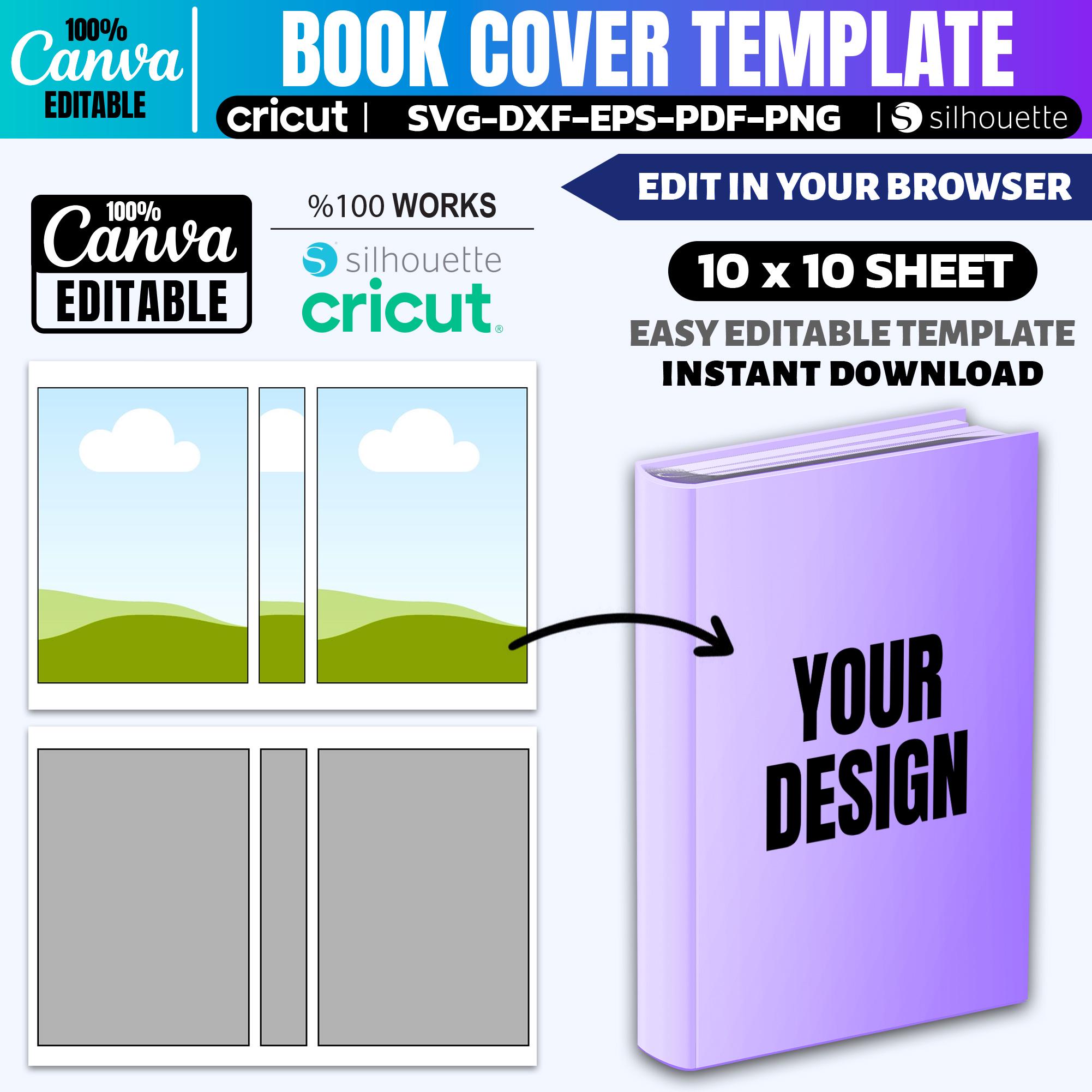 Canva Editable Book Cover Template, DIY Blank Design, Instant Download ...