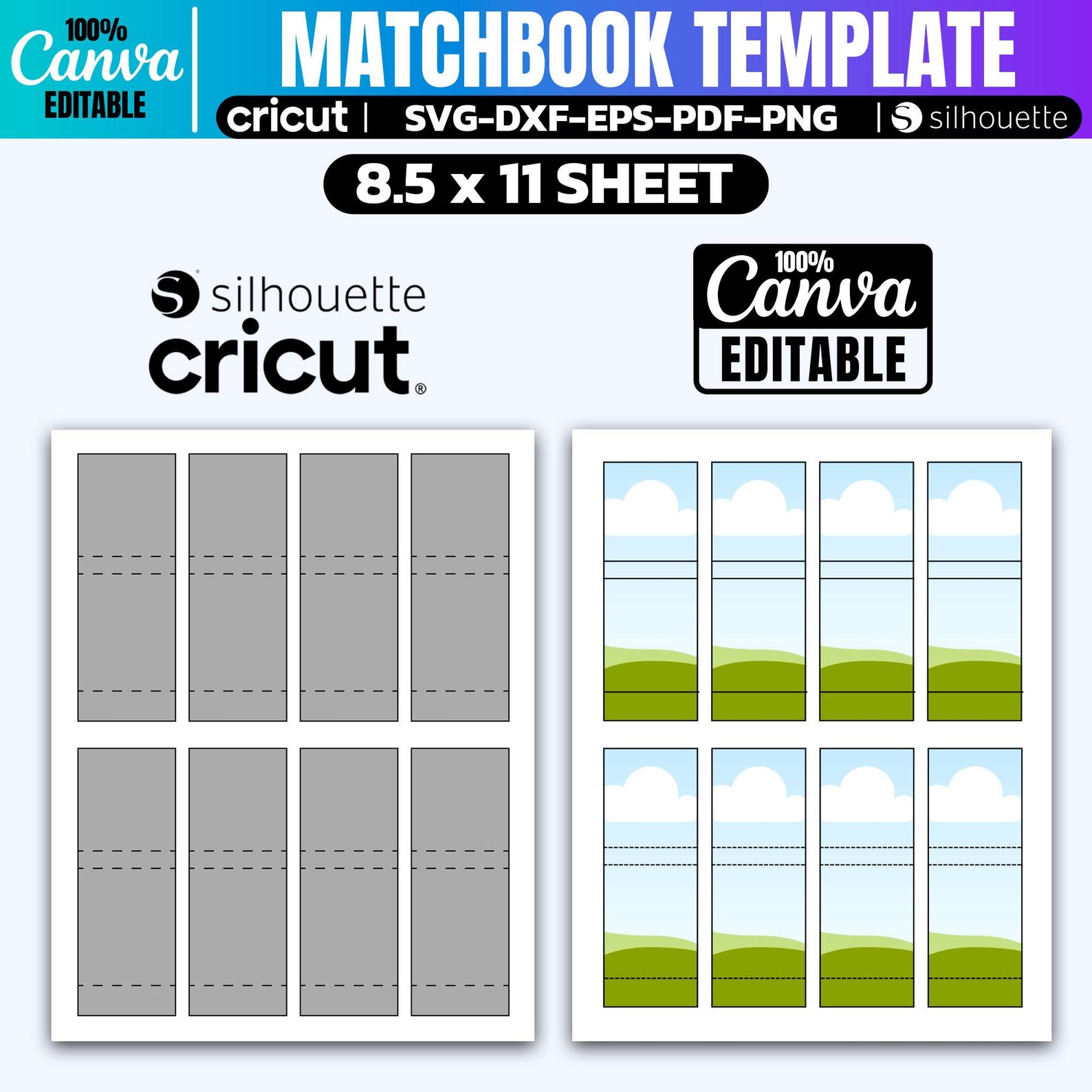 Editable Matchbook Template, DIY Packaging (canva, Svg, Pdf, Png) - Etsy