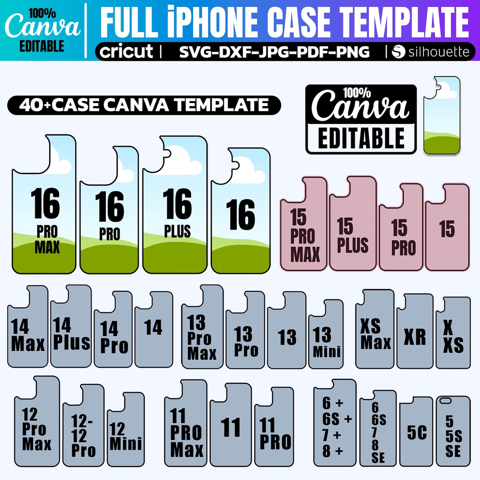 IPhone Case Canva Template Mega Bundle, Phone Case Template Full Bundle ...