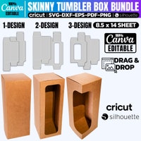 BIG BUNDLE, 14 Tumbler Box Template, DIY, Gift Box Template, 20oz ...