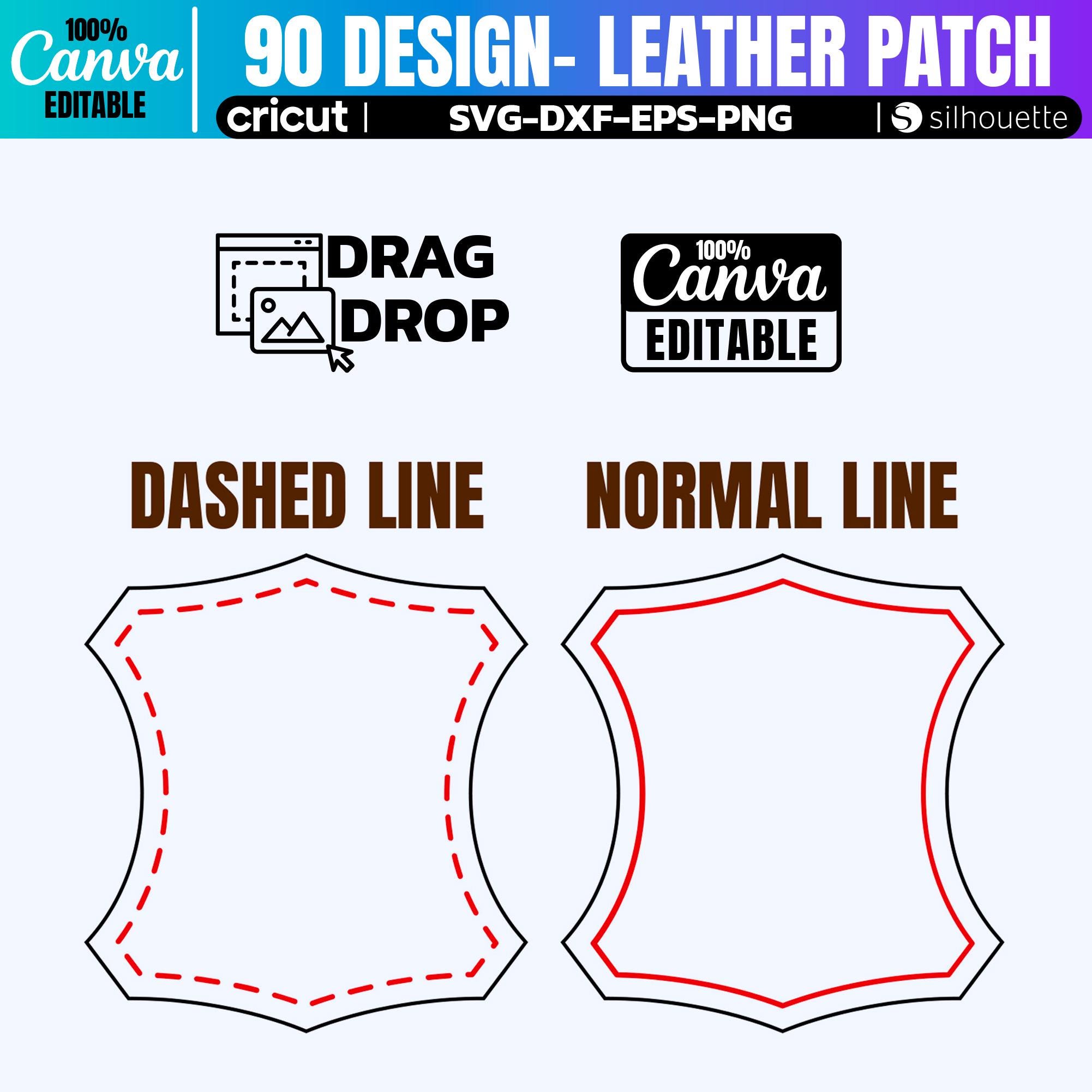 Leather Patch Cut File, Leather Patch Svg, Custom Leather Patch Hat ...