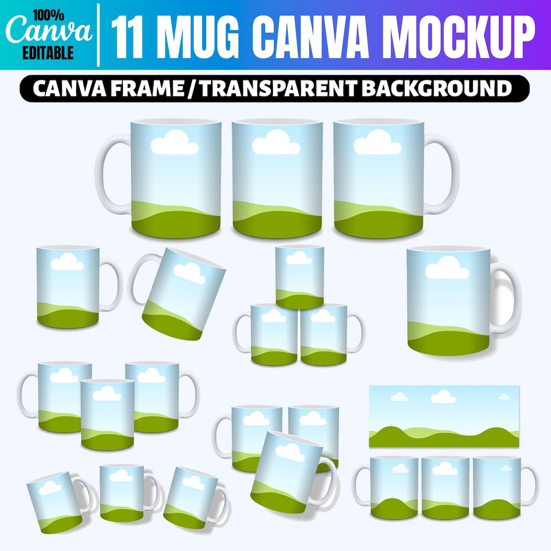 Canva Mug Mockup Bundle | Editable 11 Oz Coffee Cup Mockup - Etsy