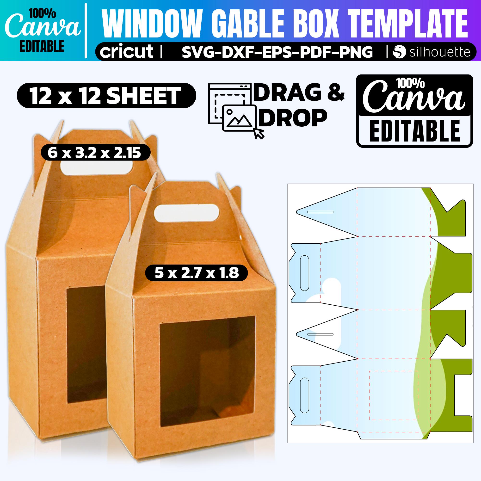 Window Gable Box Bundle, Gable Box Svg, Gable Box Template, Party ...