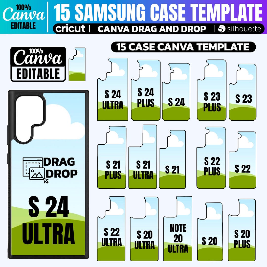 Samsung Galaxy Phone Case Template Bundle: Canva Sublimation (digital ...