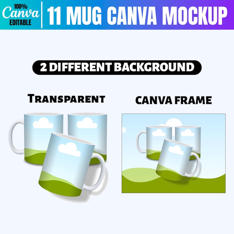 Canva Mug Mockup Bundle | Editable 11 Oz Coffee Cup Mockup - Etsy
