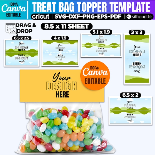 Bag Topper Template - Etsy