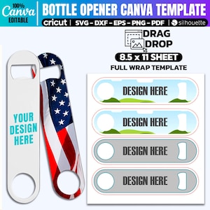 Stainless Steel Bottle Opener Template: Canva, SVG, Laser File (digital Download) - Etsy
