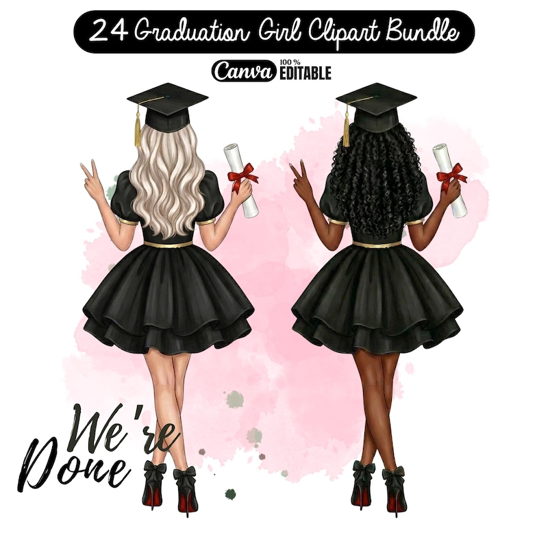 Graduation Dress Canva - Etsy