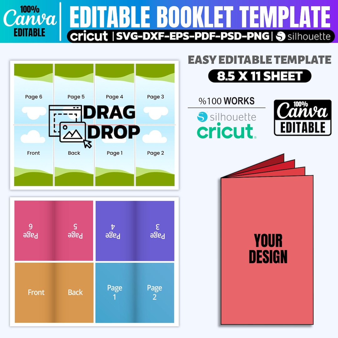 Editable Booklet Template: Canva, SVG, PDF (digital Download) - Etsy
