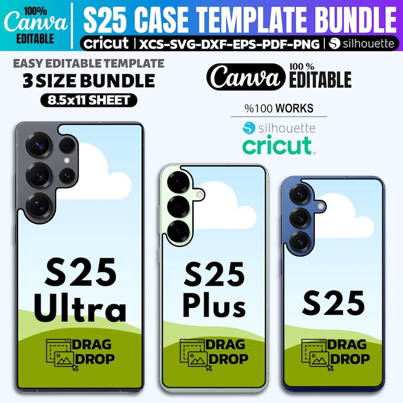 S25 Phone Case Template Bundle – Sublimation & DTF Printing (digital ...