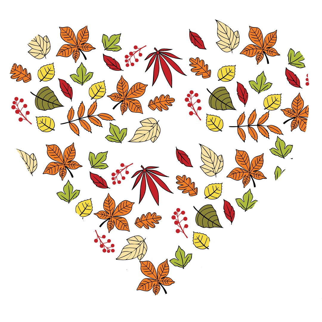 Fall Heart PNG Fall Heart SVG SVG Digital File Autumn Heart - Etsy