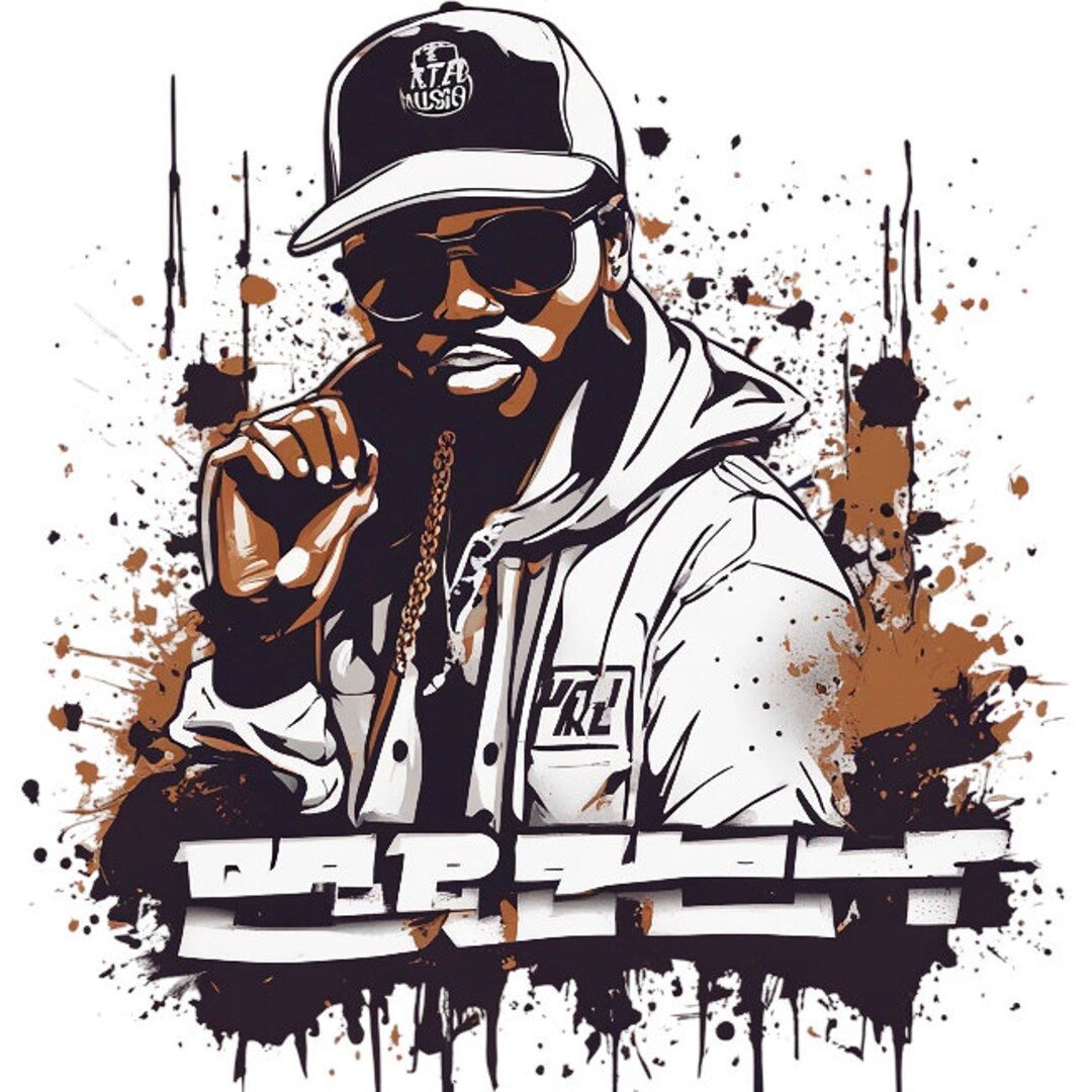 Rap Music Design 2 High Quality 2024 Rap SVG PNG PDF High - Etsy