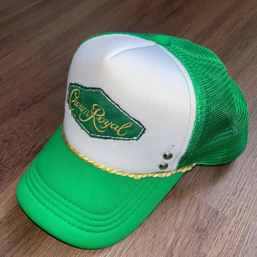 Custom Crown Royal Hat - One of a Kind - Handmade - W Studs, Rope ...