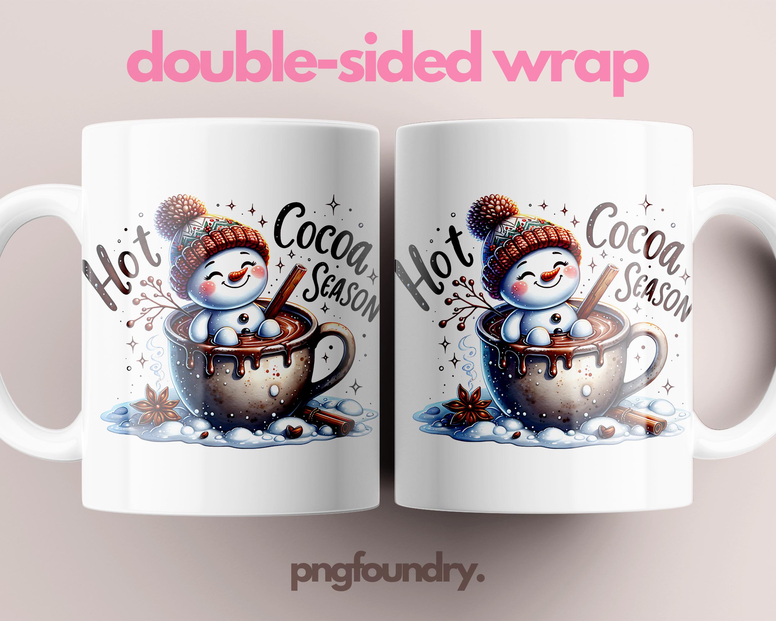 Hot Chocolate Mug Wrap Bundle: Cocoa Weather PNG 11oz 12oz 15oz ...