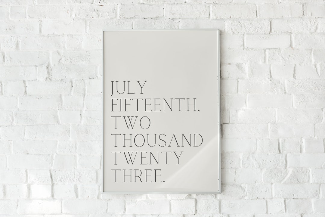Memorable Date Poster Minimalist Special Gift Personalised Anniversary ...