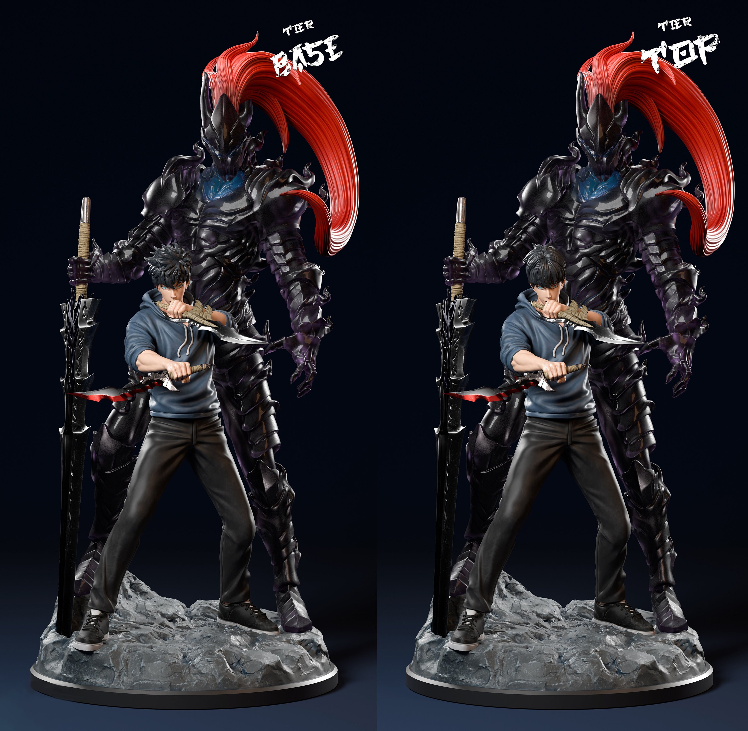 Solo Leveling SUNG JIN W00 & IGRIS Figure 3D Stl Print Files - Etsy Canada