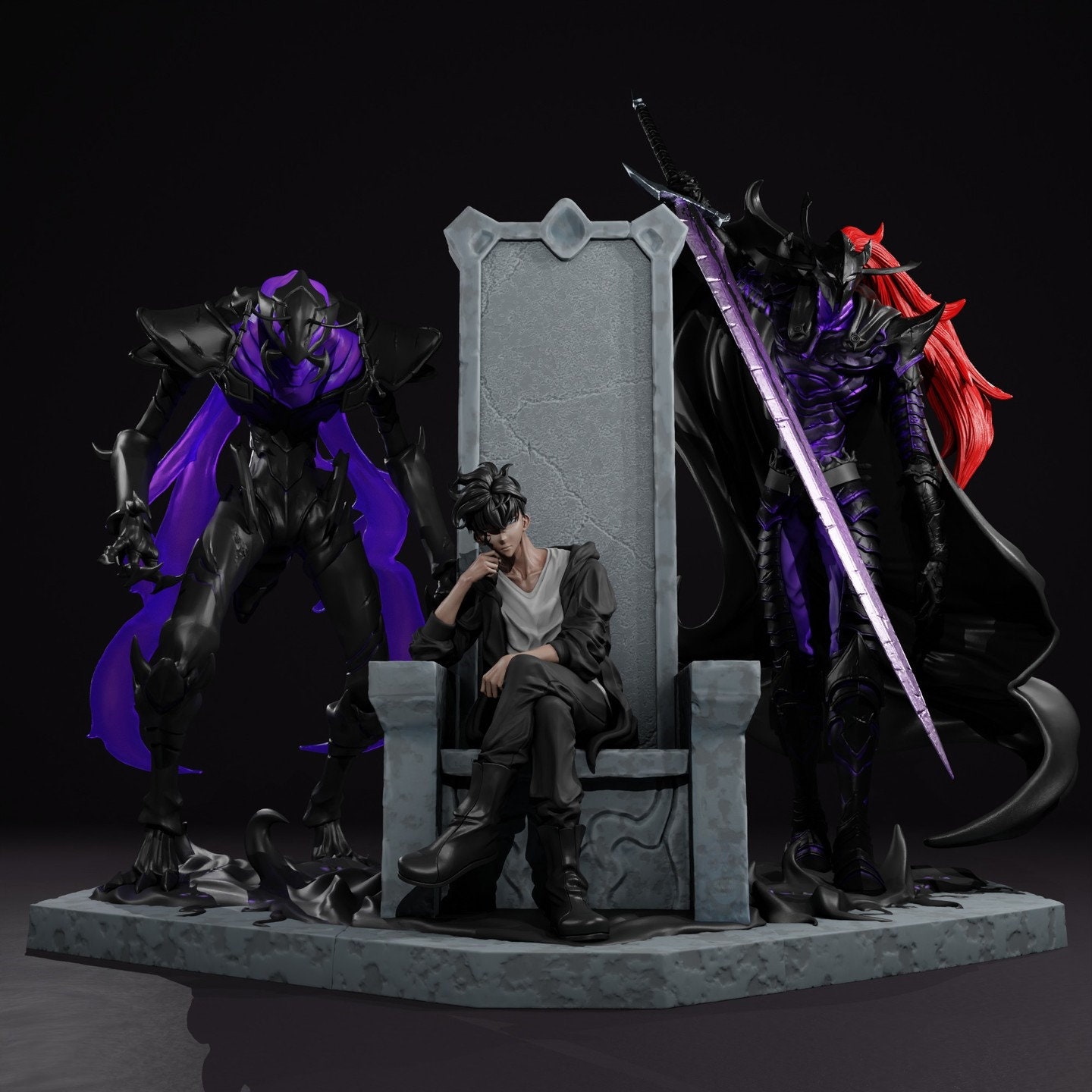 Solo Leveling SUNG JIN W00 & IGRIS, Beru, Figure 3D Stl Print Files ...