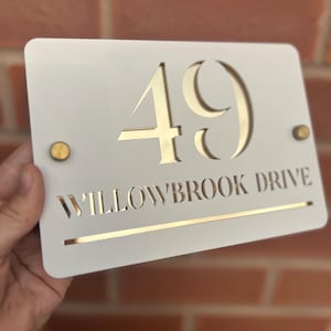 Acrylic House Sign, House Sign, Door Number, Door Sign, House Name ...
