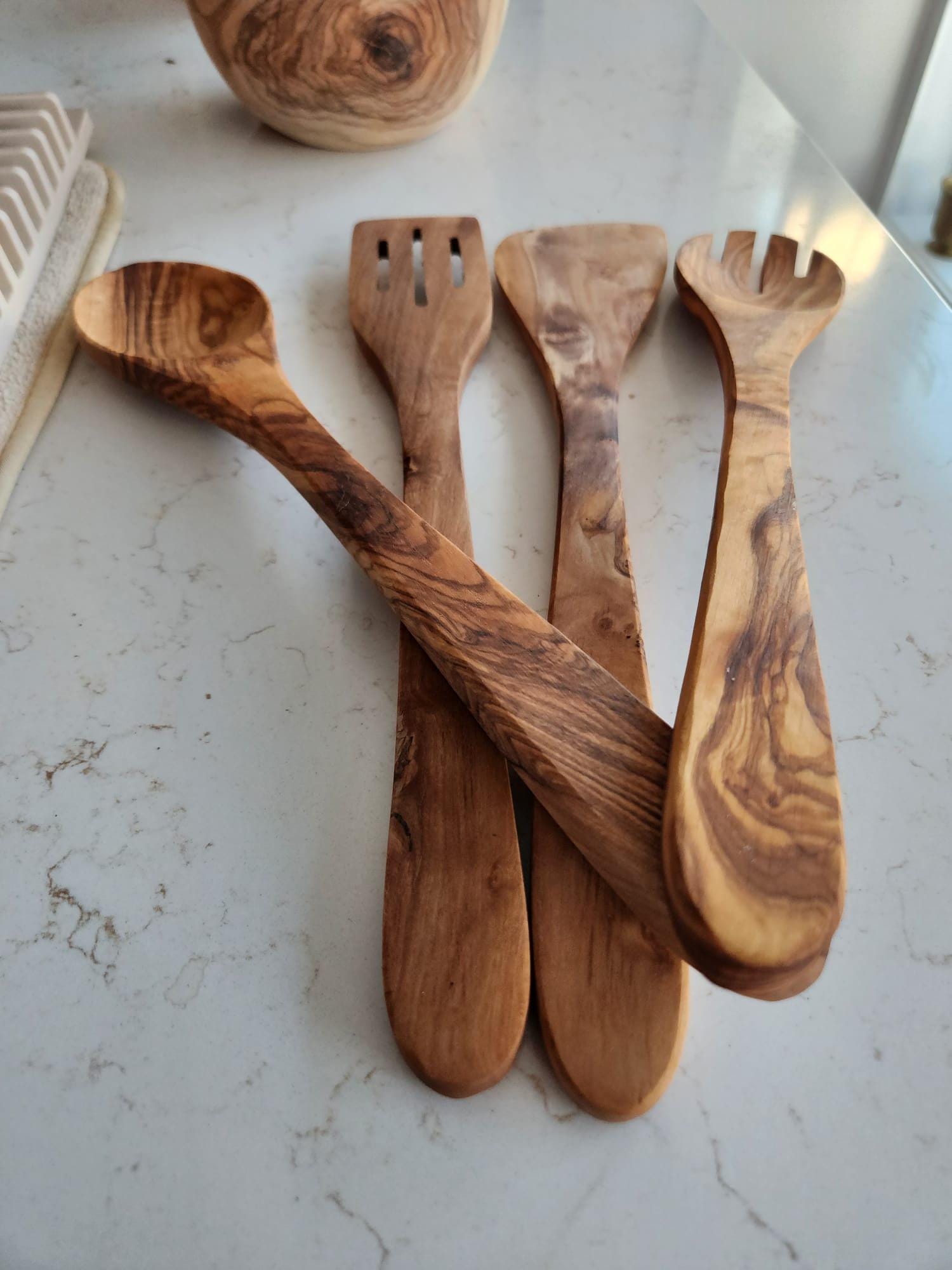 Olive Wood Kitchen Set - Etsy