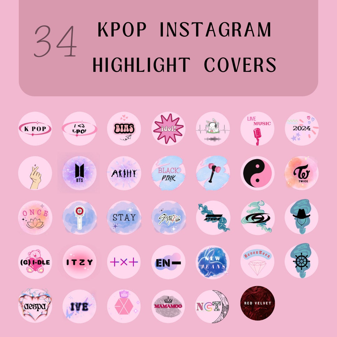 Kpop Themed Aesthetic Instagram Highlights Covers,kpop Highlight Icon ...