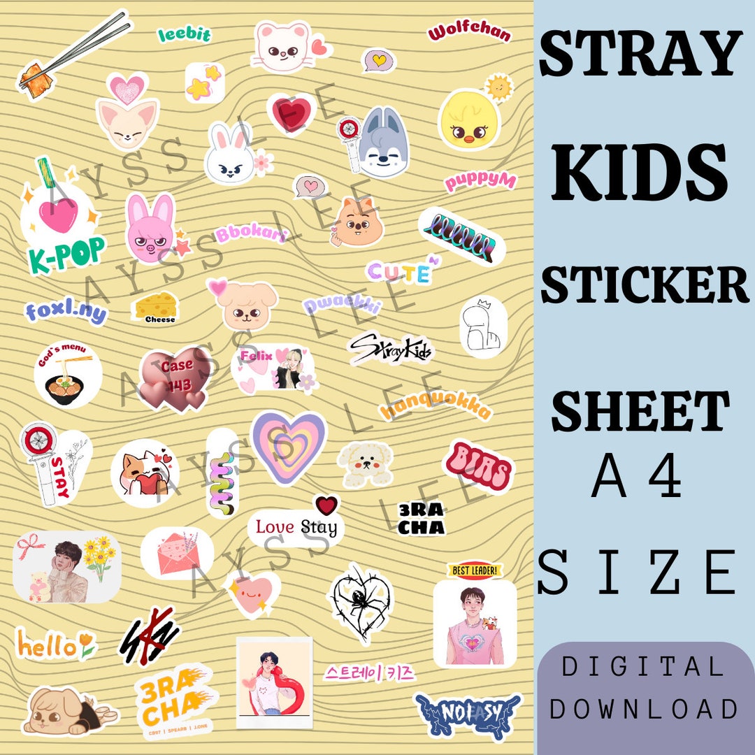 Stray Kids Stickers Digital Download,kpop Merch, Kpop Stickers, Kpop ...