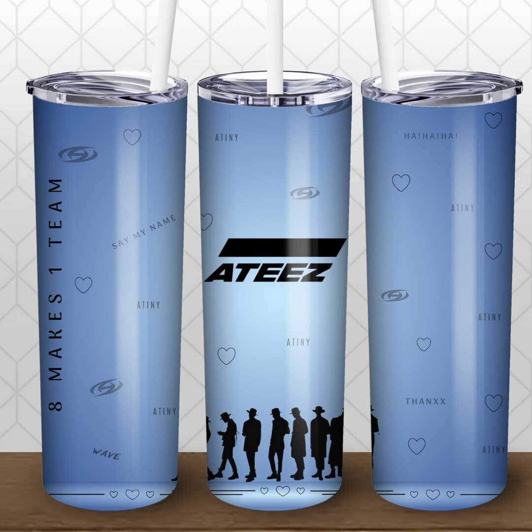 Ateez 20oz Skinny Tumbler Wrap,ateez Merch,ateez Tumbler,ateez Png,kpop ...
