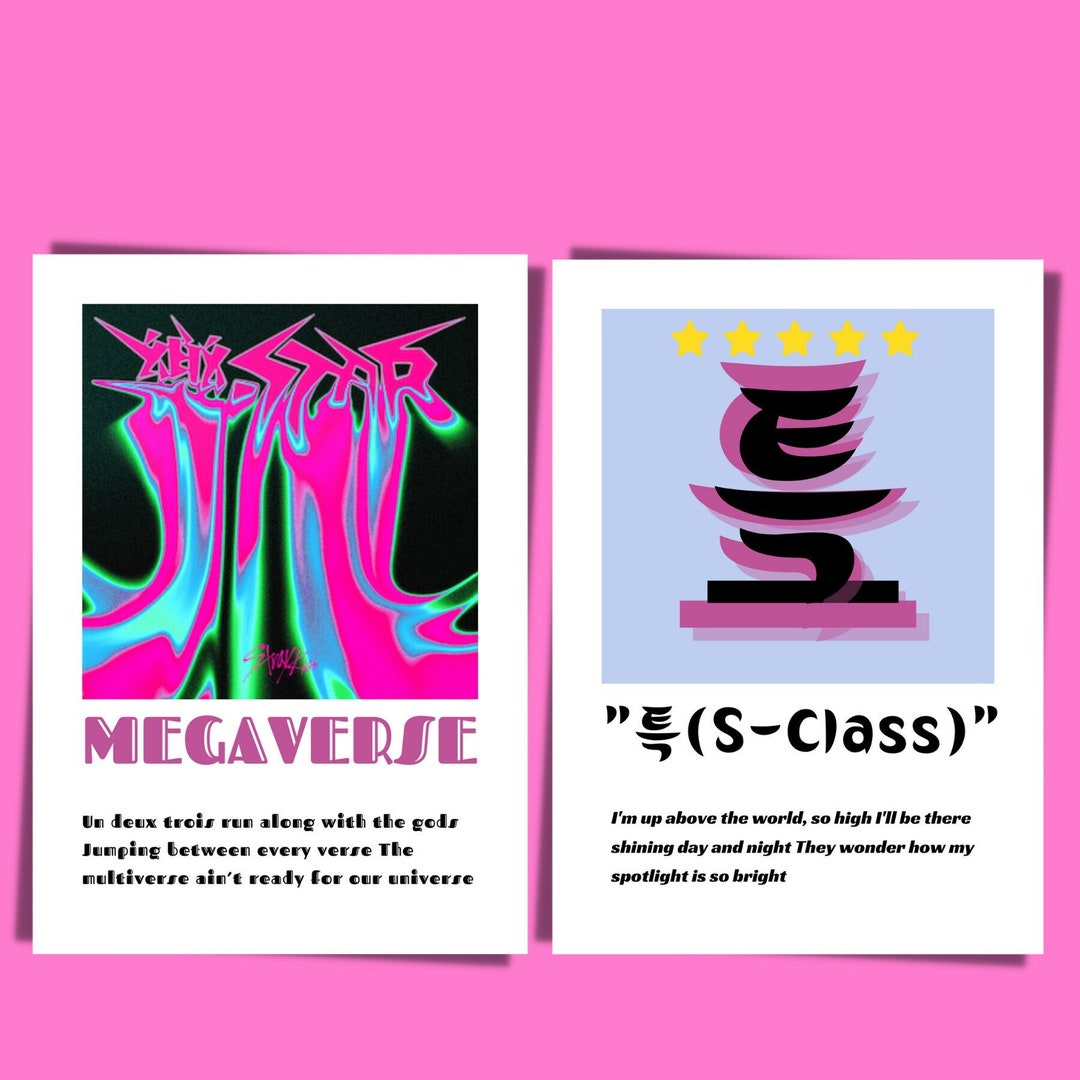 Stray Kids Songs MEGAVERSE and S-CLASS Poster,stray Kids Keychain,stray ...