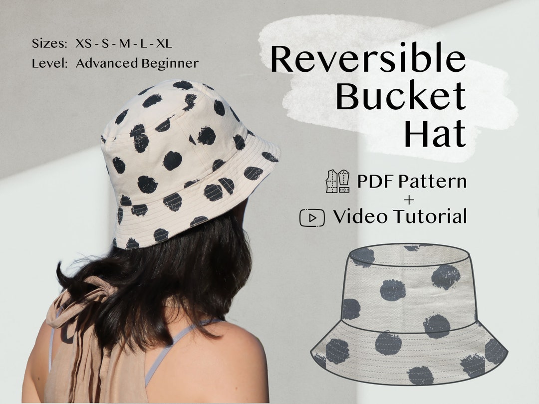 Reversible Bucket Hat PDF Pattern XS-XL | Beginner Friendly | Step-by ...