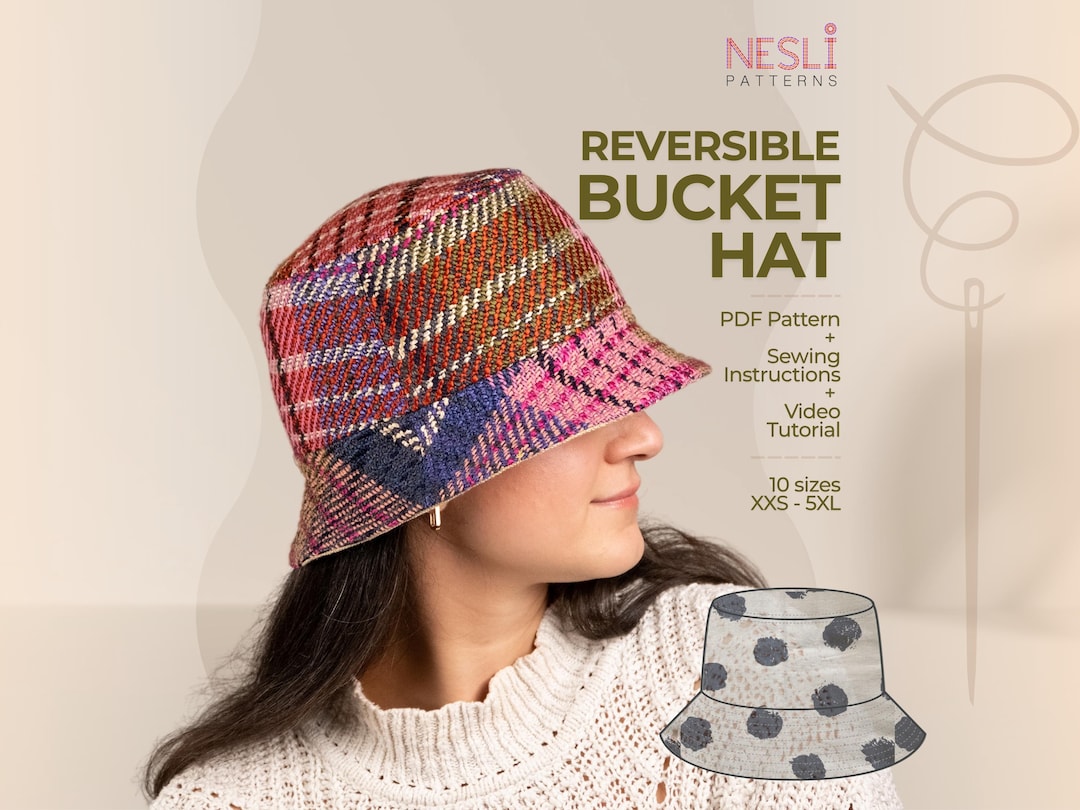 Reversible Bucket Hat PDF Pattern XS-XL | Beginner Friendly | Step-by ...