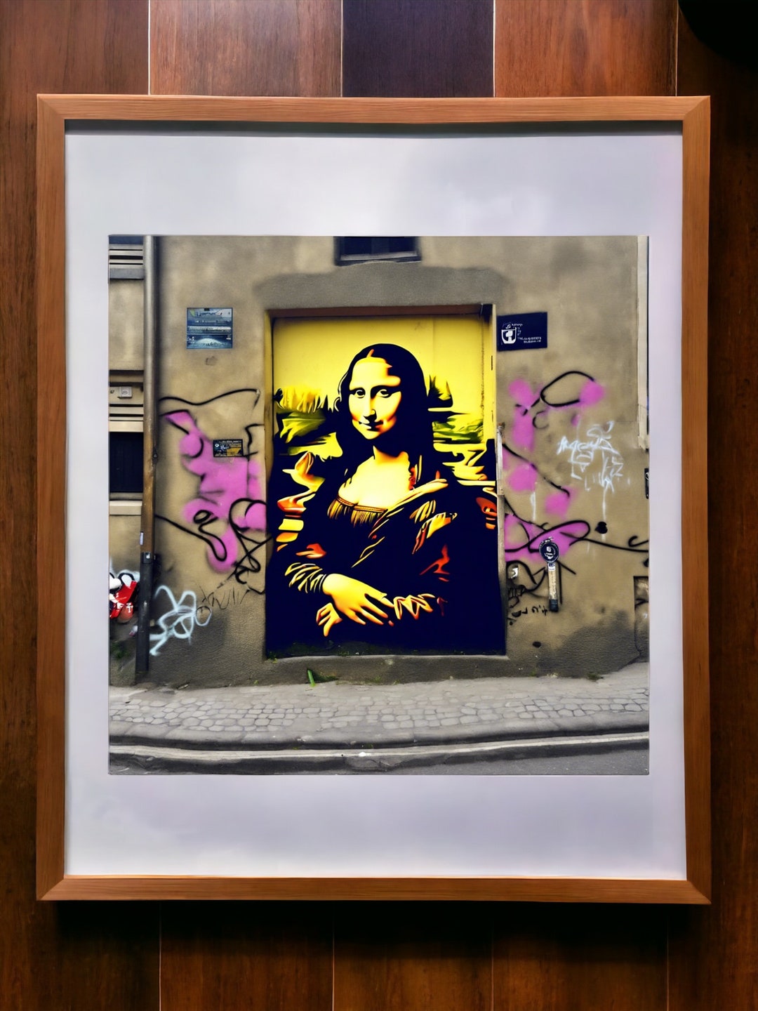 Mona Lisa Graffiti Digital Wall Art - Etsy
