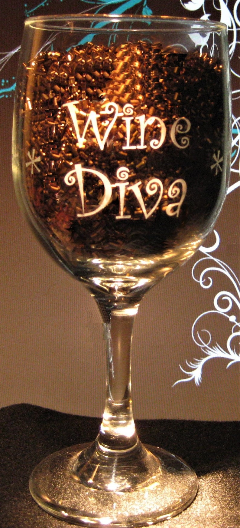 Diva Wine Glass With Name - Etsy