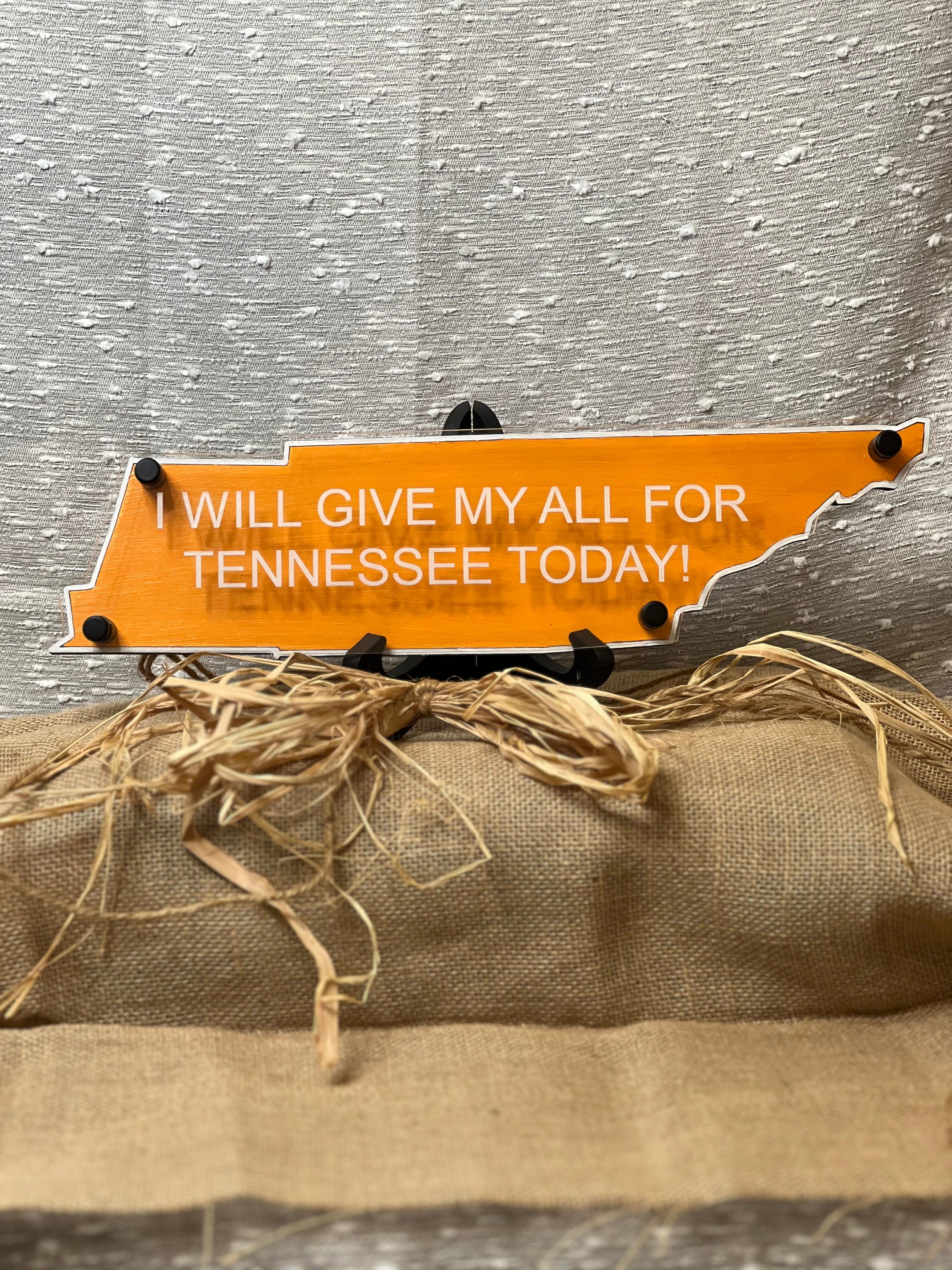 Tennessee Slap Board | I Will Give My All to Tennessee | Wood and ...