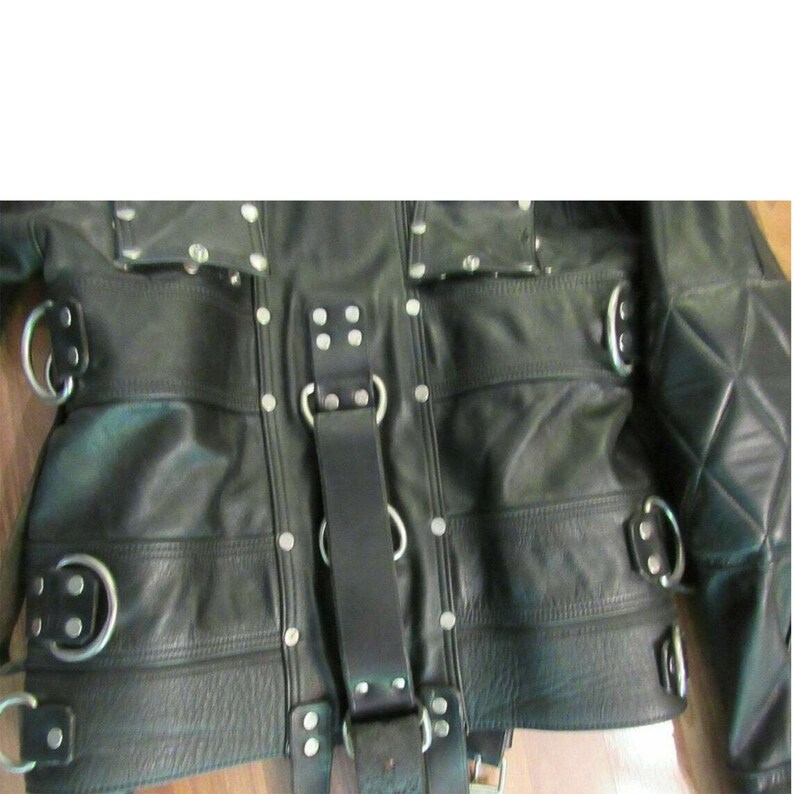 Real Leather Heavy Duty Padded Straitjacket Clubwear Straight Jacket ...