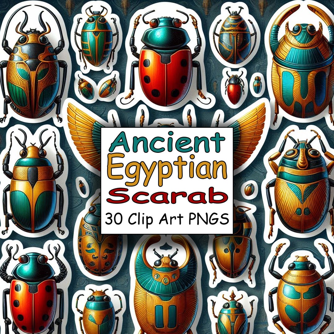 Ancient Egyptian Scarabs Clip Art 30 Transparent Pngs - Etsy