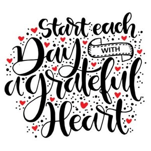 Start Each Day With a Grateful Heart Art Print, Gratitude Wall Art ...