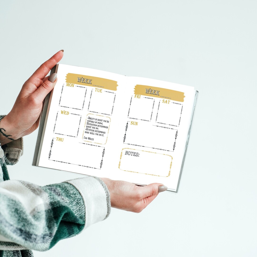 Motivational Weekly Planner Printable, Motivating Journal Prompts ...