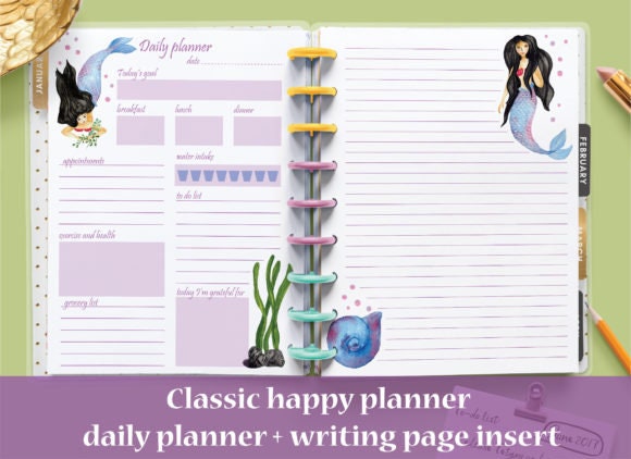 Classic Happy Planner Inserts Printable, Daily Happy Planner Pages, HP ...