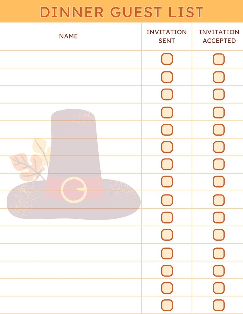 Printable Thanksgiving Planner | Budget, Recipes, To-do List, Guest ...