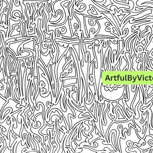Printable Hidden Positive Words Coloring Pages, Mindful Coloring Sheets ...