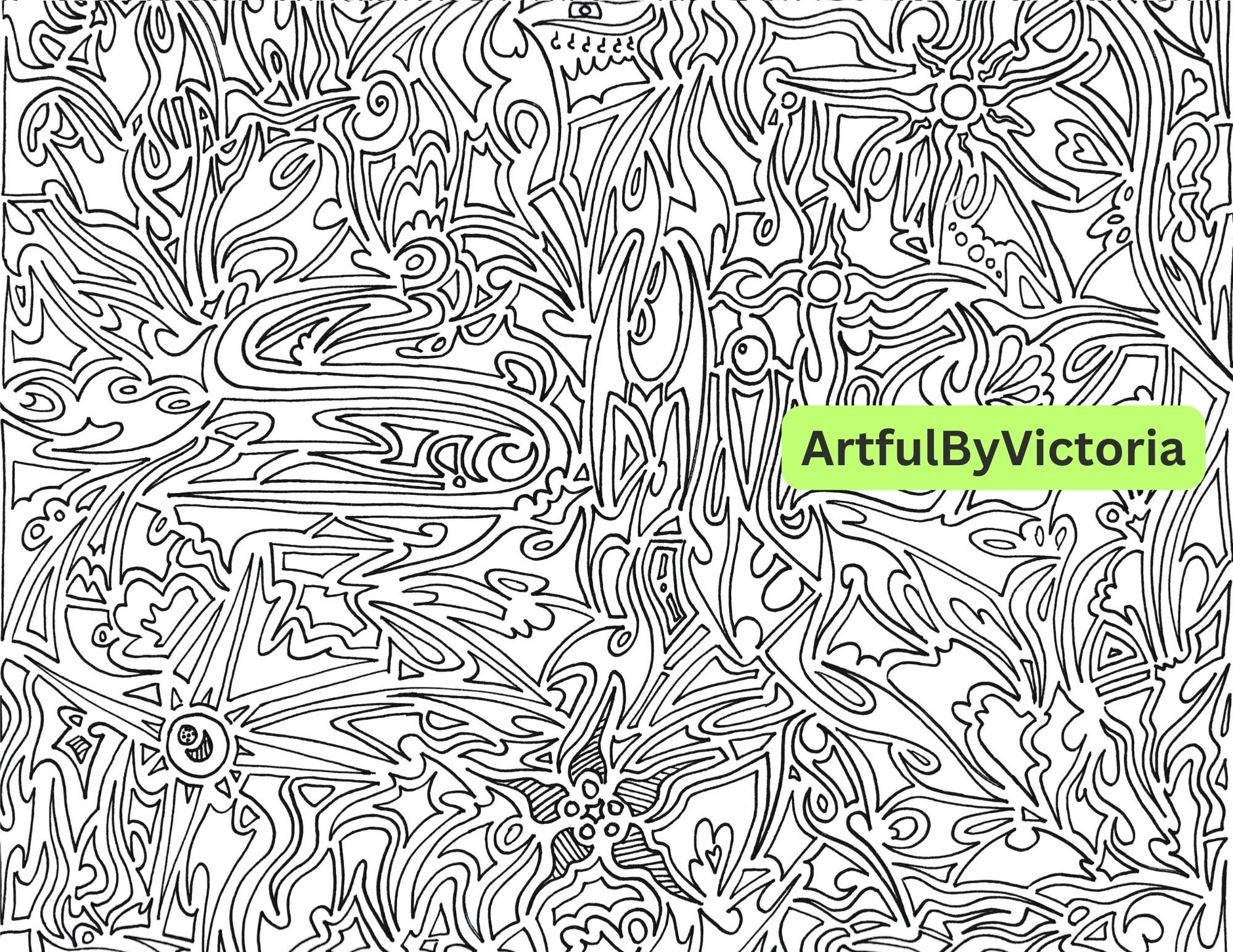 Printable Hidden Positive Words Coloring Pages, Mindful Coloring Sheets ...