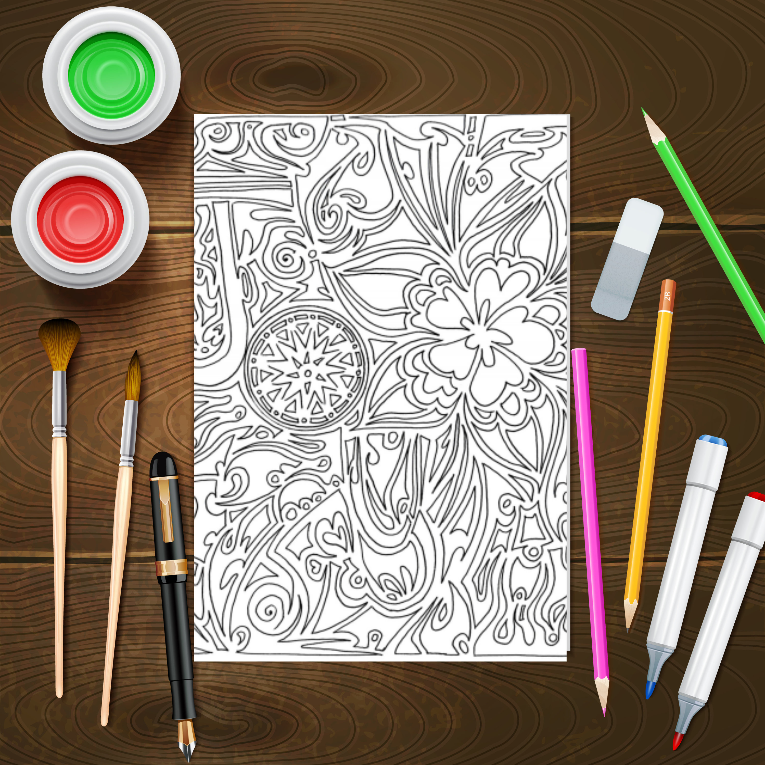 Printable Hidden Positive Words Coloring Pages, Mindful Coloring Sheets ...